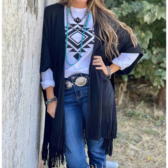 Texas True Threads | Sweaters | New Texas True Threads Charlie Fringe ...
